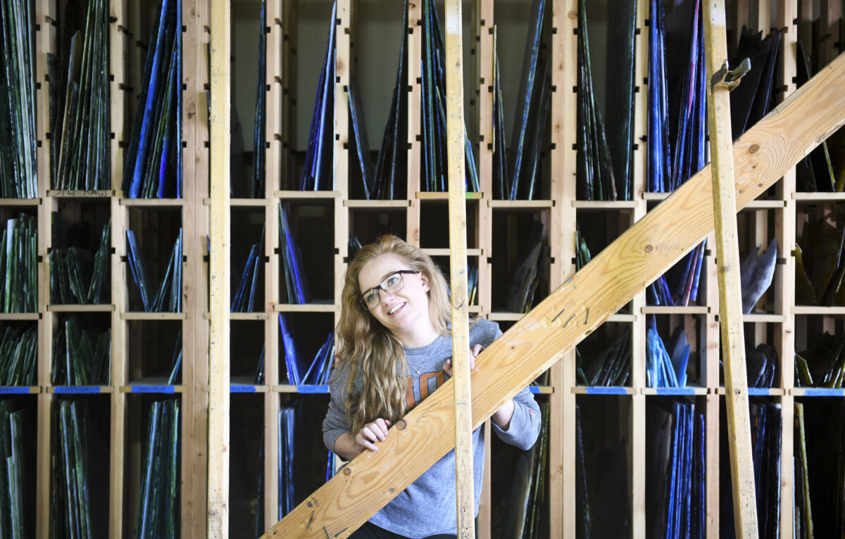 Installation begins on massive ‘Roots of Knowledge’ stained glass mural ...